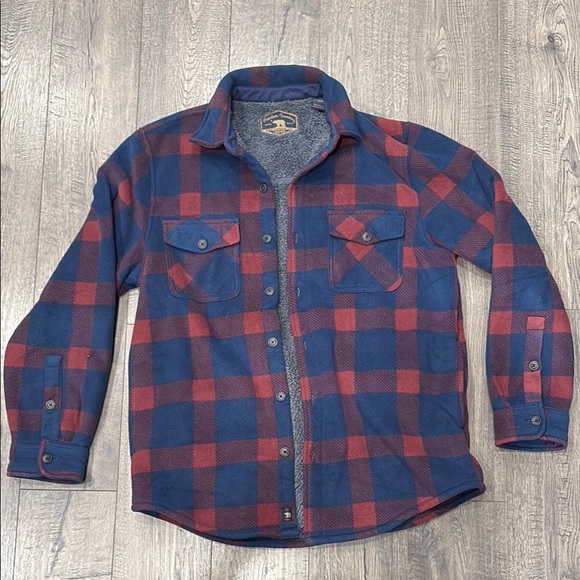 Freedom Foundry | Jackets & Coats | Mens Plaid Shirt Jacket In Blue And ...
